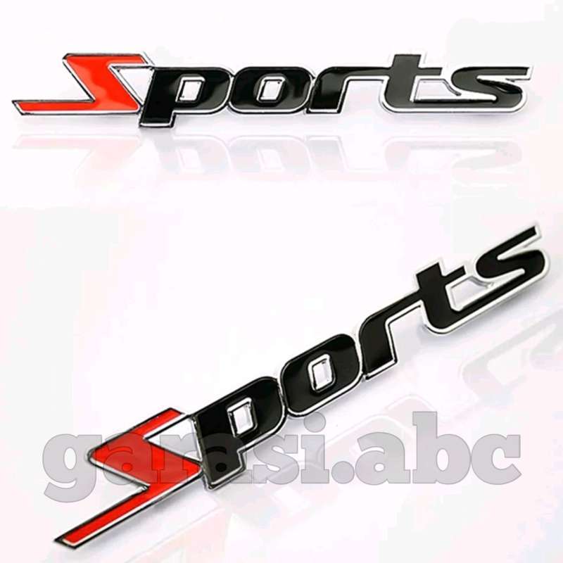 Jual Stiker Emblem Badge Body Logo Sport Petir Timbul 3D Sticker Logo ...