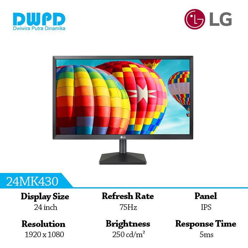 Jual LG Monitor 24inch 24MK430 Full HD IPS 75Hz 5ms AMD FreeSync di ...