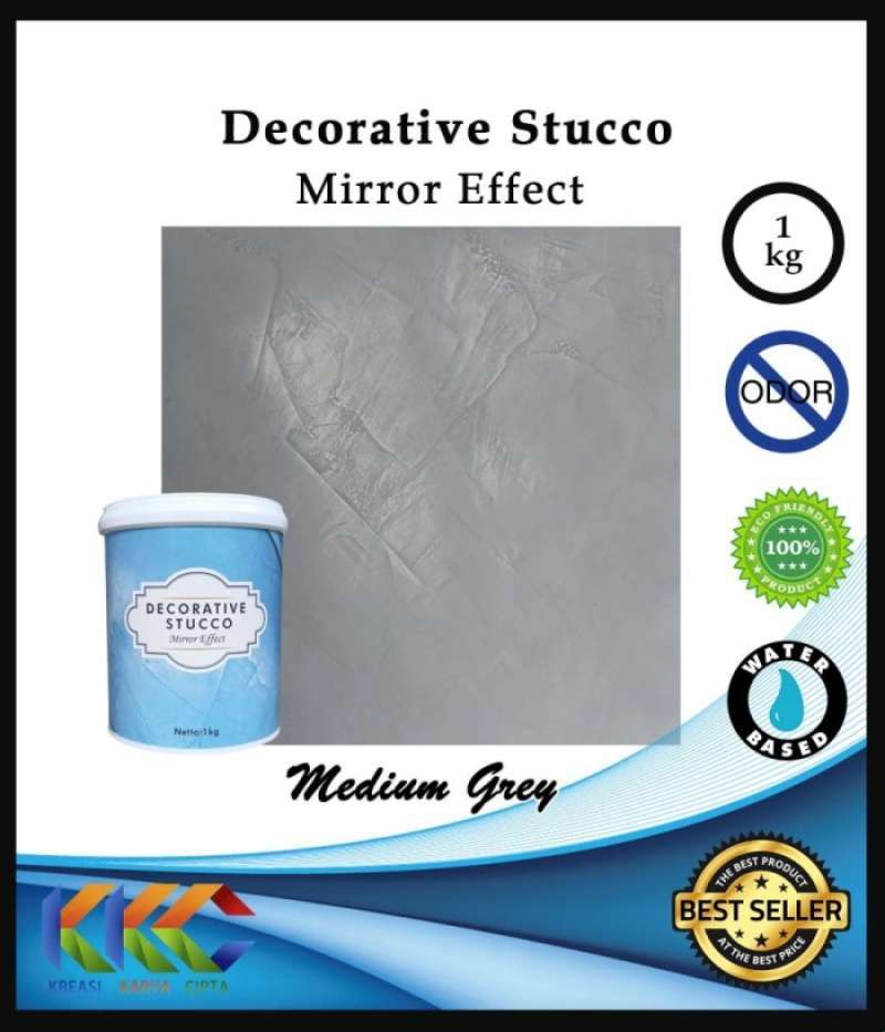 Jual Stucco Mirror Effect Medium Grey | Cat Stucco Abu Medium Glowing ...