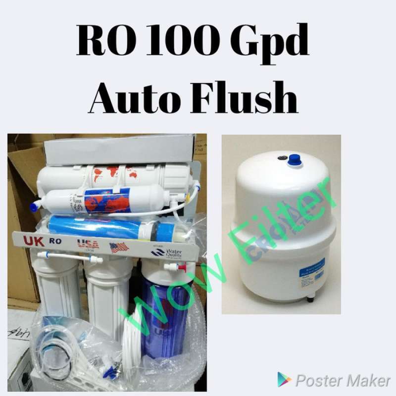 Promo Mesin Ro 100 Gpd Auto Flushing 5Step Reverse Osmosis Filter Air ...