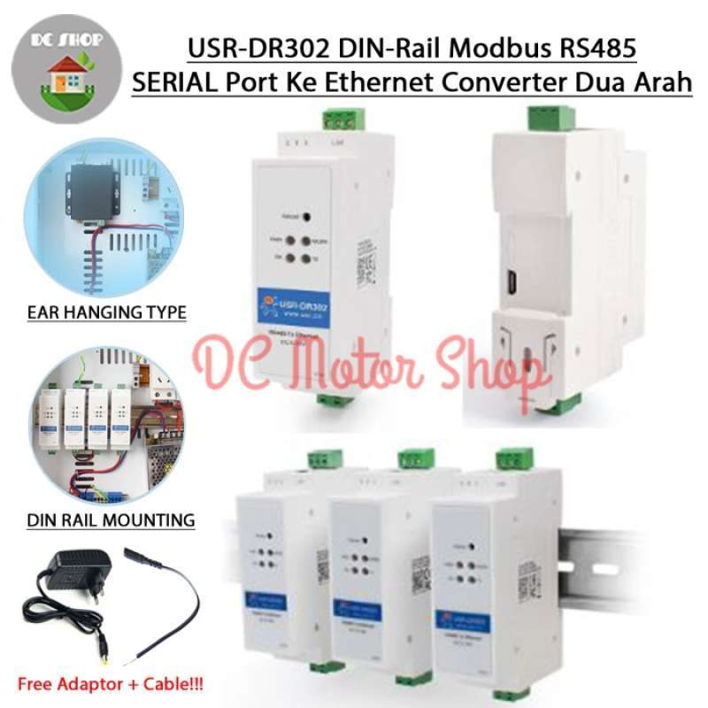 Promo USR-DR302 Din Rail RS485 to Ethernet Converter Support Modbus TCP RTU Diskon 23% di Seller ...