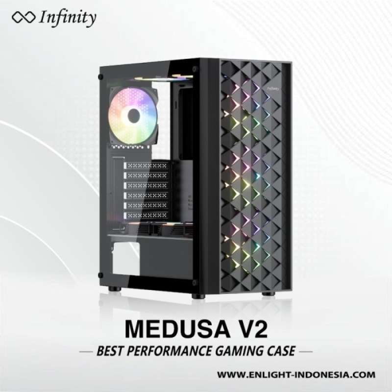 Jual Infinity Medusa V2 Gaming Case Atx Temperd Glass Casing Pc Di ...