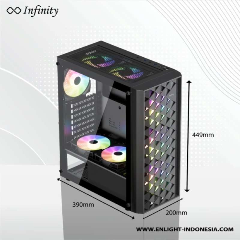 Jual Infinity Medusa V2 Gaming Case Atx Temperd Glass Casing Pc Di ...