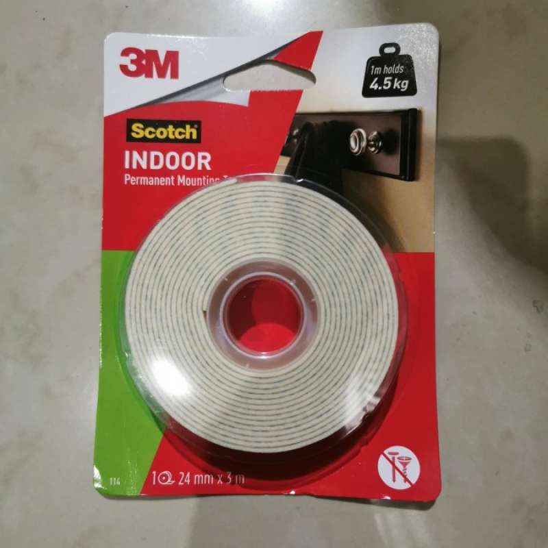 Jual Scotch Mounting Indoor Permanent Tape 24mm X 3m 4,5kg/mtr Original Usa Di Seller Galelleaa ...