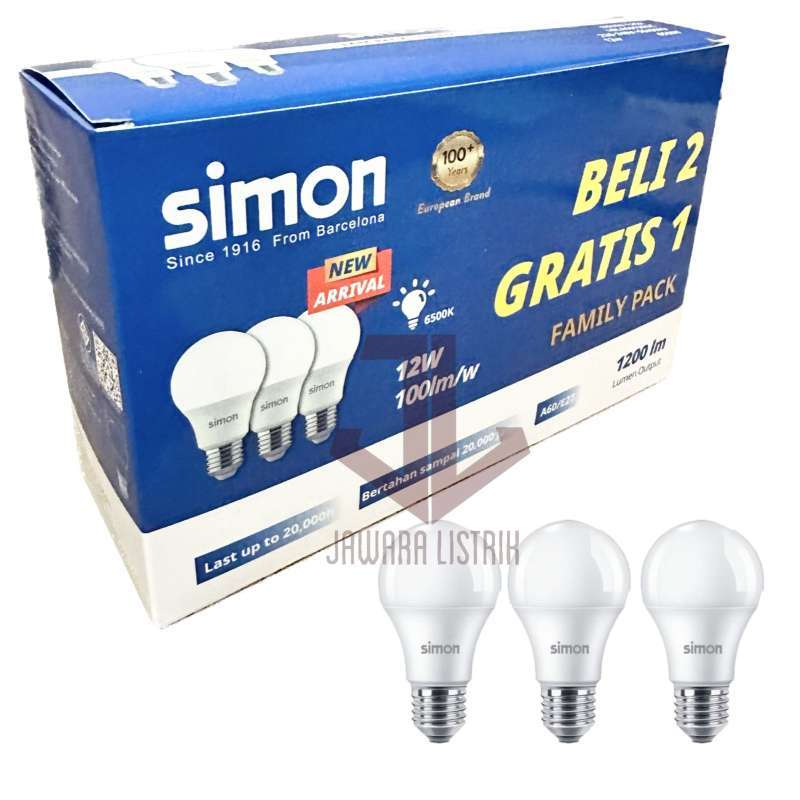 Jual Simon Family Pack Led 12 W Beli 2 Gratis 1 Lampu Murah Bergaransi ...