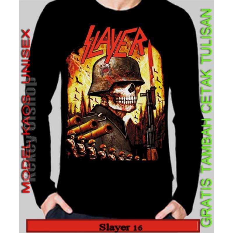 Jual Slayer Kaos Lengan Panjang Music Trass Ukuran Dewasa Di Seller ...