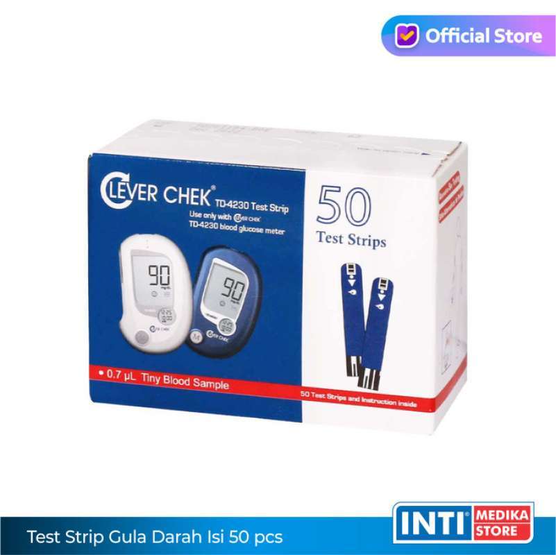 Jual Clever Chek - Test Strip Gula Darah Isi 50pcs | Blood Glucose ...