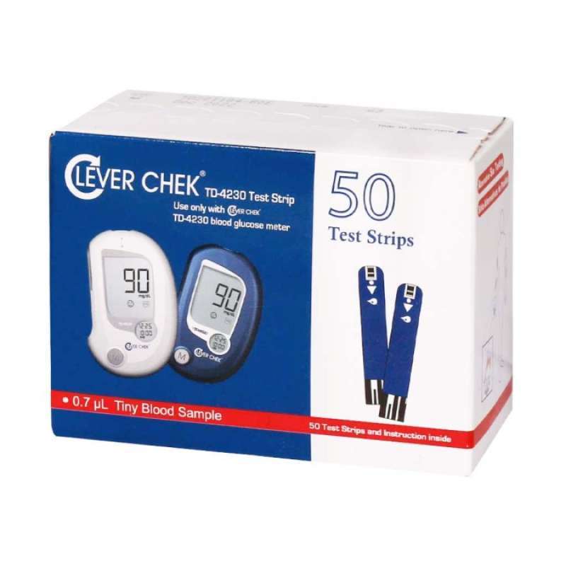 Jual Clever Chek - Test Strip Gula Darah Isi 50pcs | Blood Glucose ...