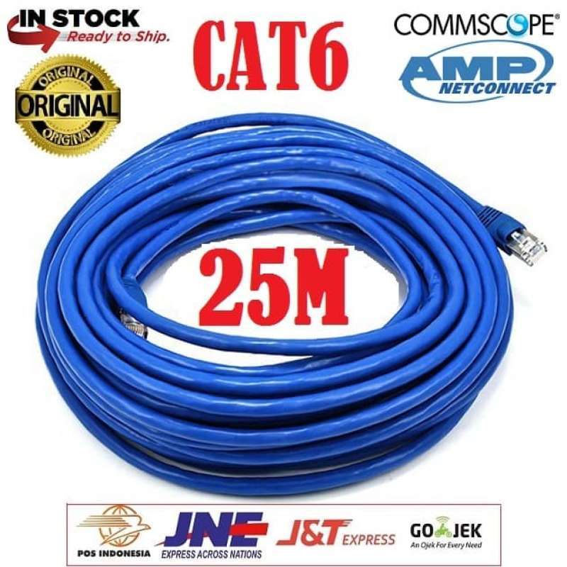Promo Kabel Lan Cat6 25m Utp Amp Commscope Siap Pakai 25 Meter Diskon 23% Di Seller Gigaba Store ...
