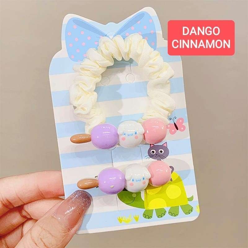 Jual Bajukiddie Dango Set Aksesoris Rambut Karet Scrunchie Jepit Lucu ...