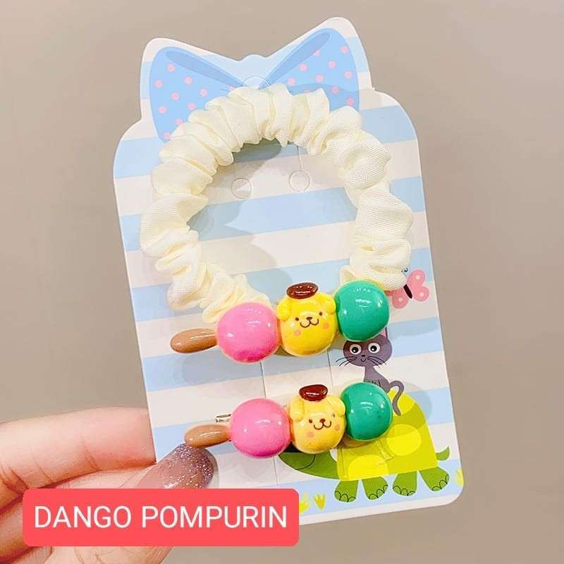 Jual Bajukiddie Dango Set Aksesoris Rambut Karet Scrunchie Jepit Lucu ...