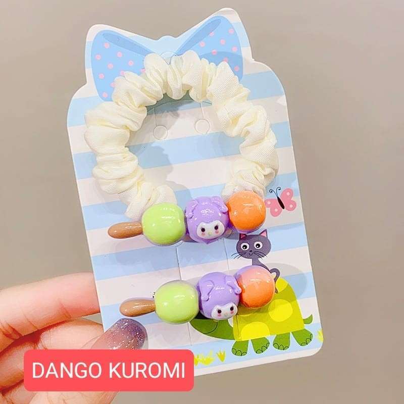 Jual Bajukiddie Dango Set Aksesoris Rambut Karet Scrunchie Jepit Lucu ...