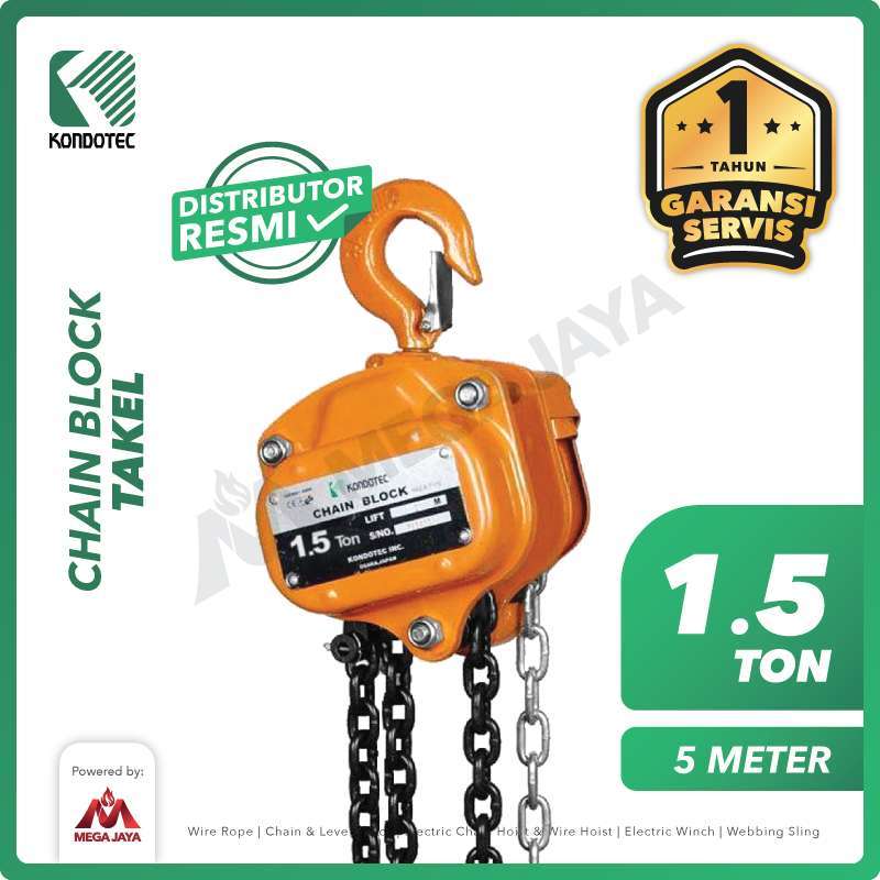 Jual Kondotec Chain Block / Takel 1.5 Ton X 5 Meter Di Seller Megajaya ...