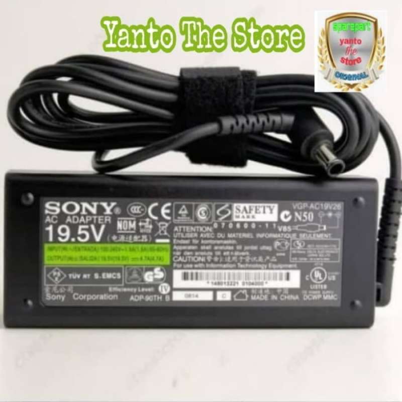 Promo Adaptor charger laptop SONY VAIO 19.5V 4.7A Original Diskon 23% ...