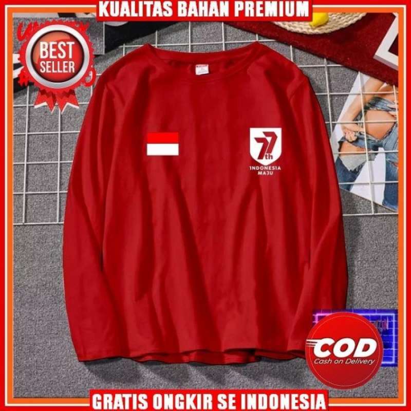 Jual Kaos 17 Agustus 2022 Hut Ri 77 Dirgahayu Kemerderkaan Lengan Panjang di Seller Silia Store ...