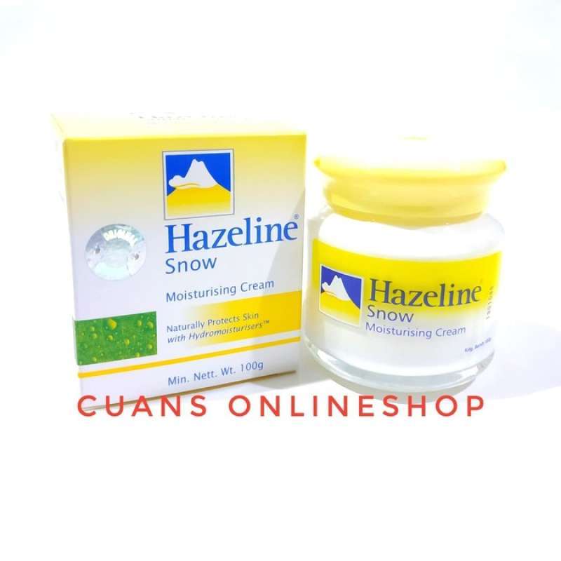 Promo Unilever Hazeline Snow Moisturizing Cream 100 Gram Original ...