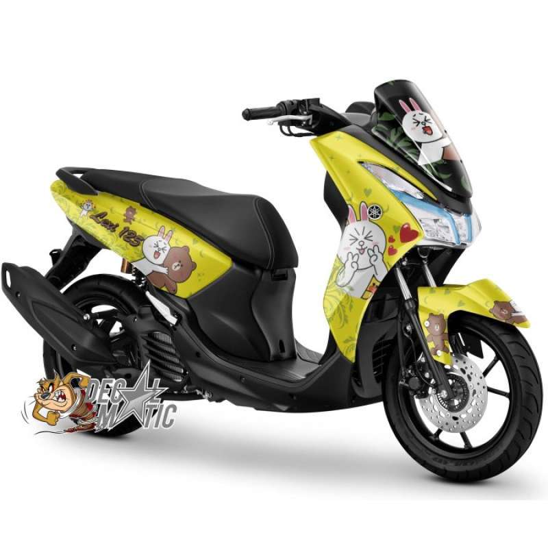 Jual Stiker Full Body Decal Motor Yamaha Lexi 125 - Sticker Line - Biru ...