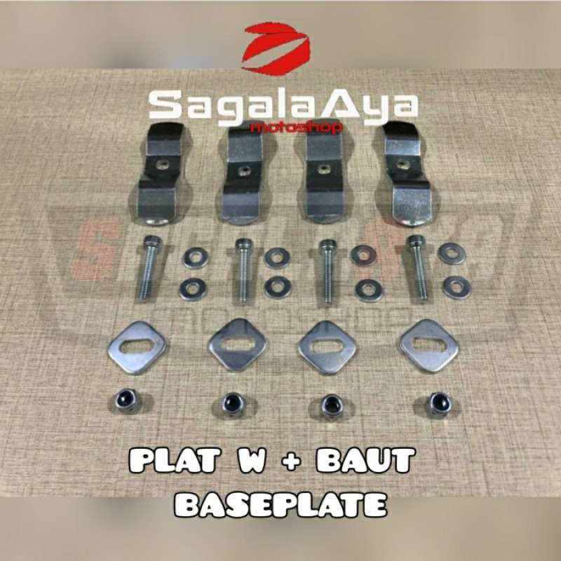 Promo spare part baut set plat W baseplate givi kappa KMI base plate ...