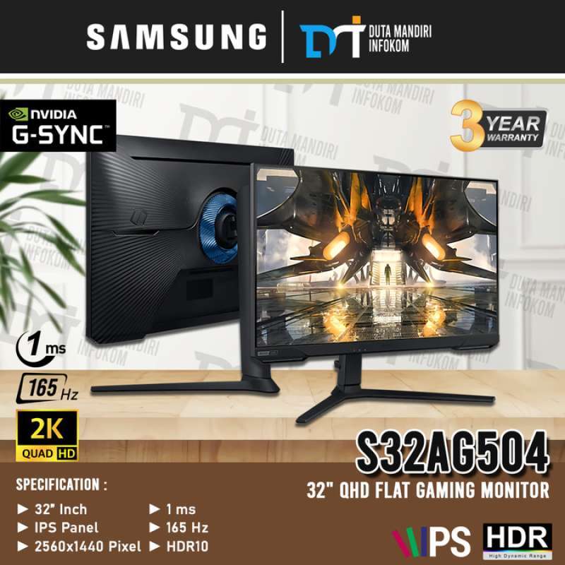 Promo Samsung Odyssey G5 S32AG504 32 -QHD IPS 165Hz 1ms HDR10 Pivot ...