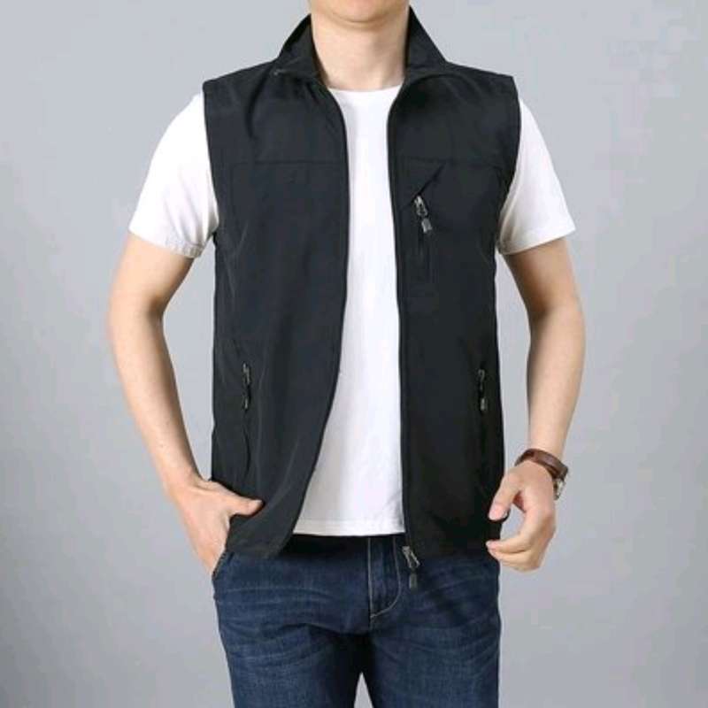 Promo Rompi Pria Outdoor Vest Casual Taslan Diskon 25% Di Seller Dann ...