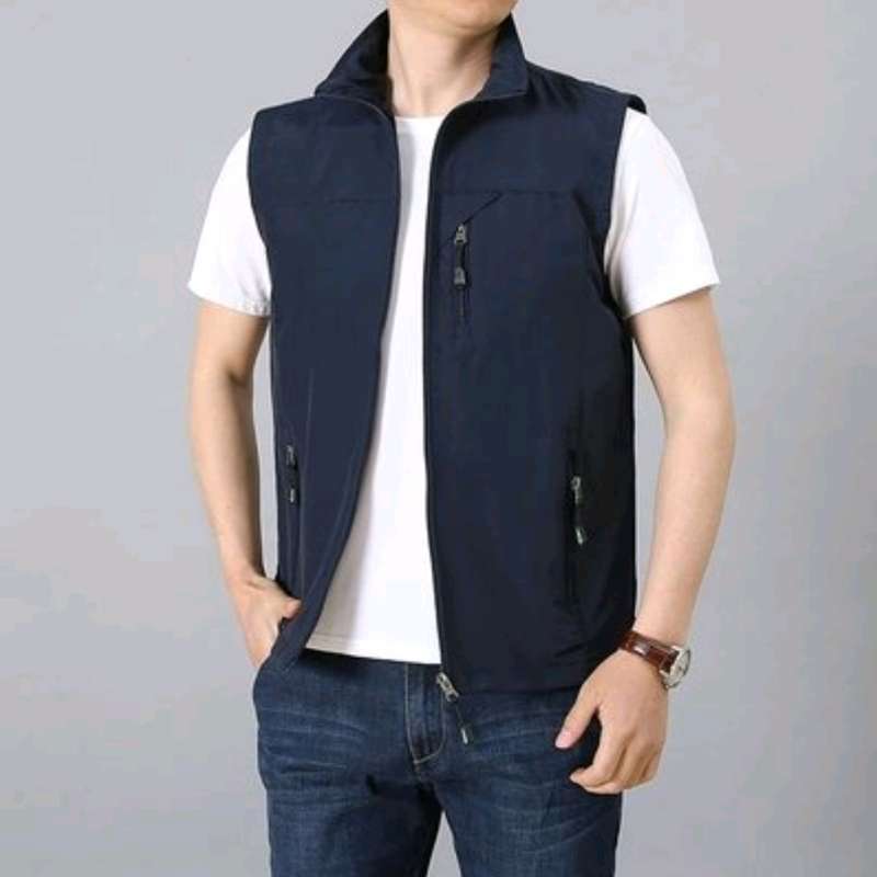 Promo Rompi Pria Outdoor Vest Casual Taslan Diskon 25% Di Seller Dann ...