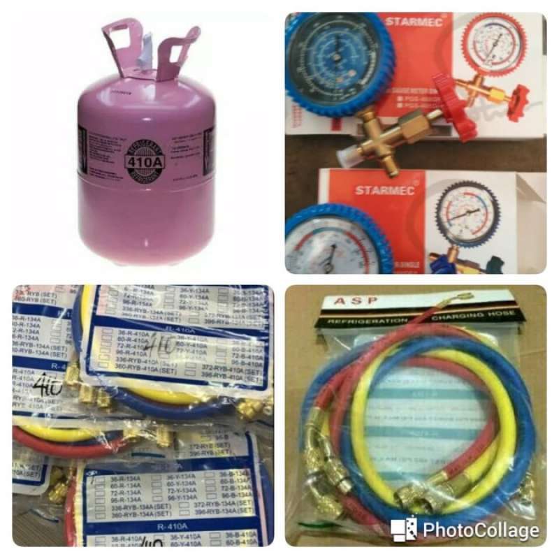 Promo Paket R410 Isi Freon Ac Sendiri Freon R410A Isi 1Kg Komplit ...