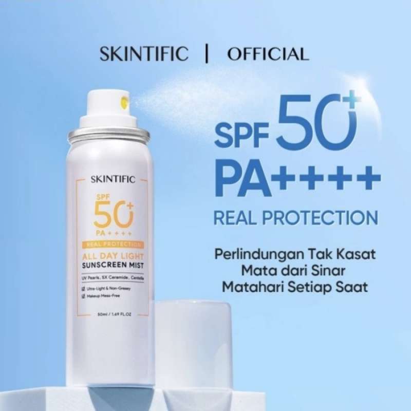 Promo Skintific Face Sunscreen Mist Spray SPF 50 Tabir Surya Wajah Muka ...