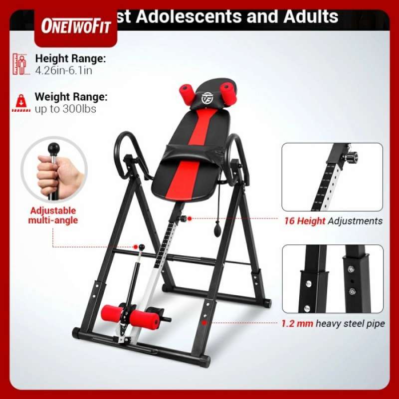 Promo Onetwofit Foldable Premium Gravity Inversion Table Headstand ...
