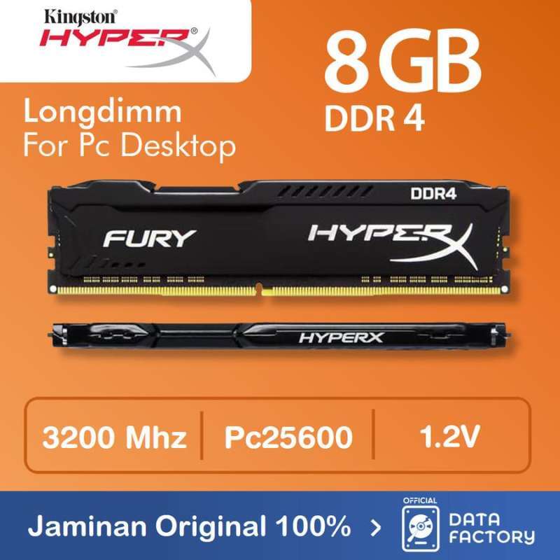 Jual Ram Kingston Hyperx Fury Ddr4 8gb Pc25600 3200mhz Longdimm Memory Pc Di Seller