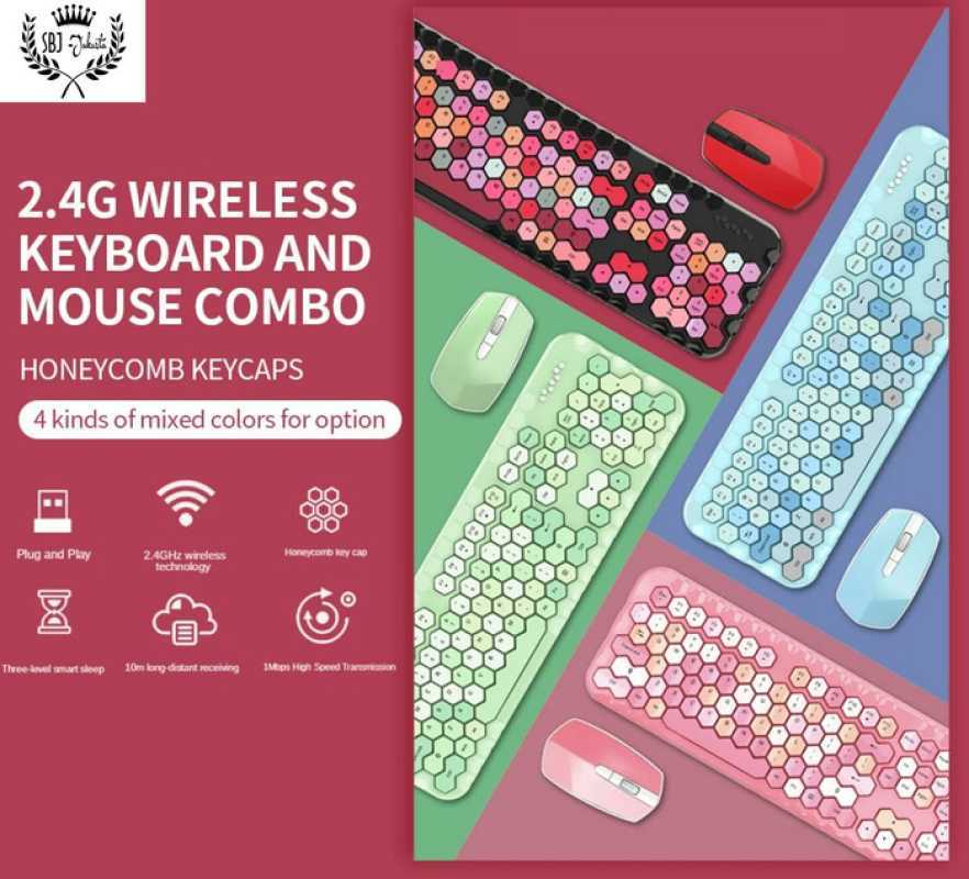 Jual Mofii honey plus Keyboard Mouse Combo Wireless 2.4G Honeycomb ...