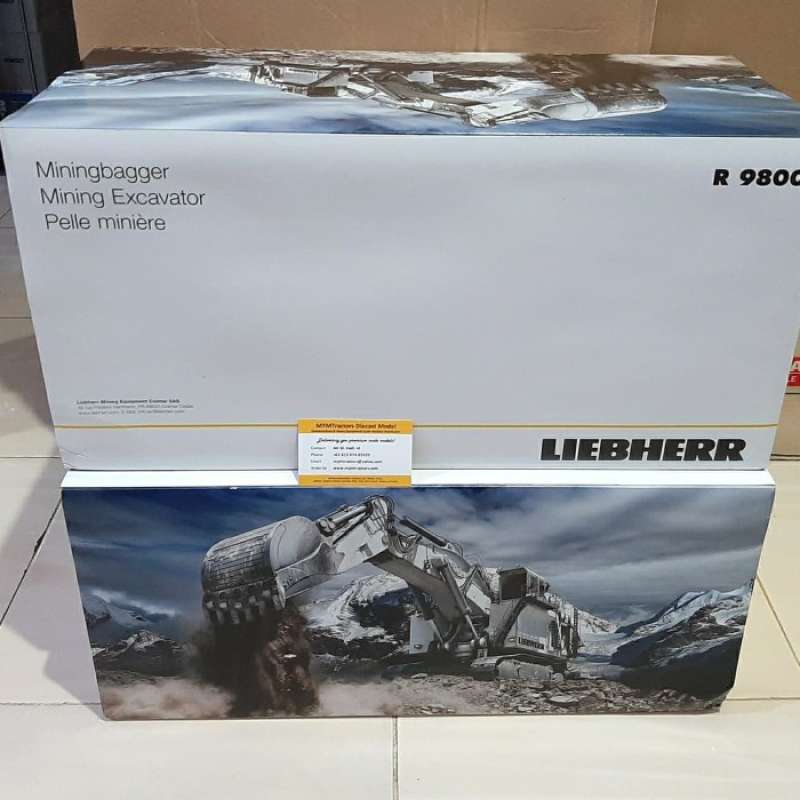 Jual Diecast Miniatur Alat Berat Liebherr Backhoe Excavator R9800 (1:50 ...