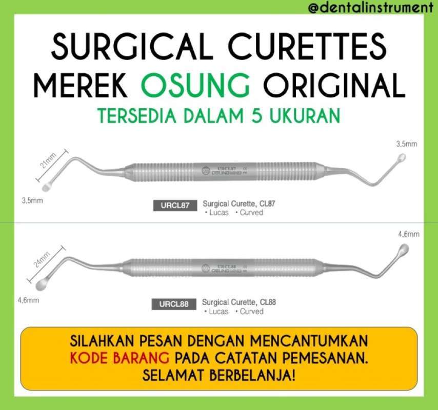 Jual Surgical Curettes / Kuret Bedah Mulut Gigi Merek Osung Original Di ...