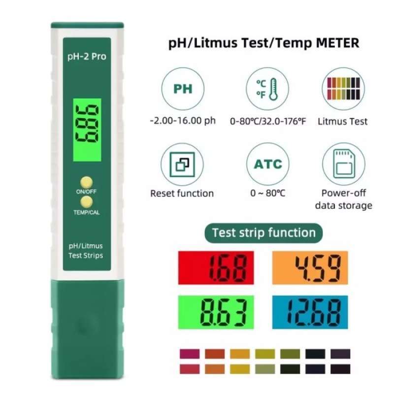 Jual Digital Ph Meter Ph-2 Pro Litmus Tester Backlight Berwarna di ...