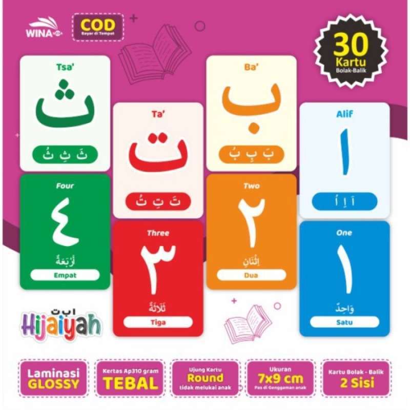 Promo Cod! Flashcard/kartu Belajar Anak - Abc Alfabet Laminasi Glossy ...