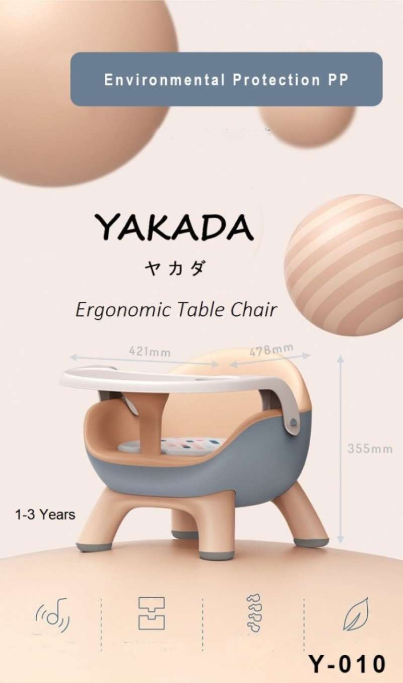 Jual Yakada Baby Chair Kursi Makan Anak With Ergonomic Table Chair di ...