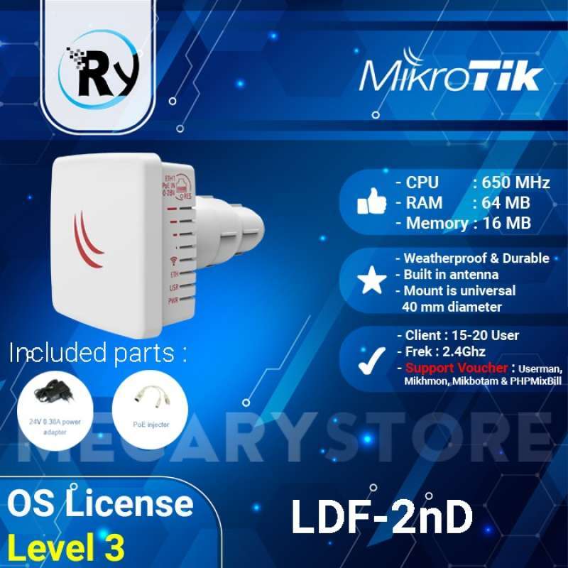 Promo Mikrotik Ldf 2 Rbldf-2nd 2,4ghz Embedded Wireless Diskon 23% Di ...