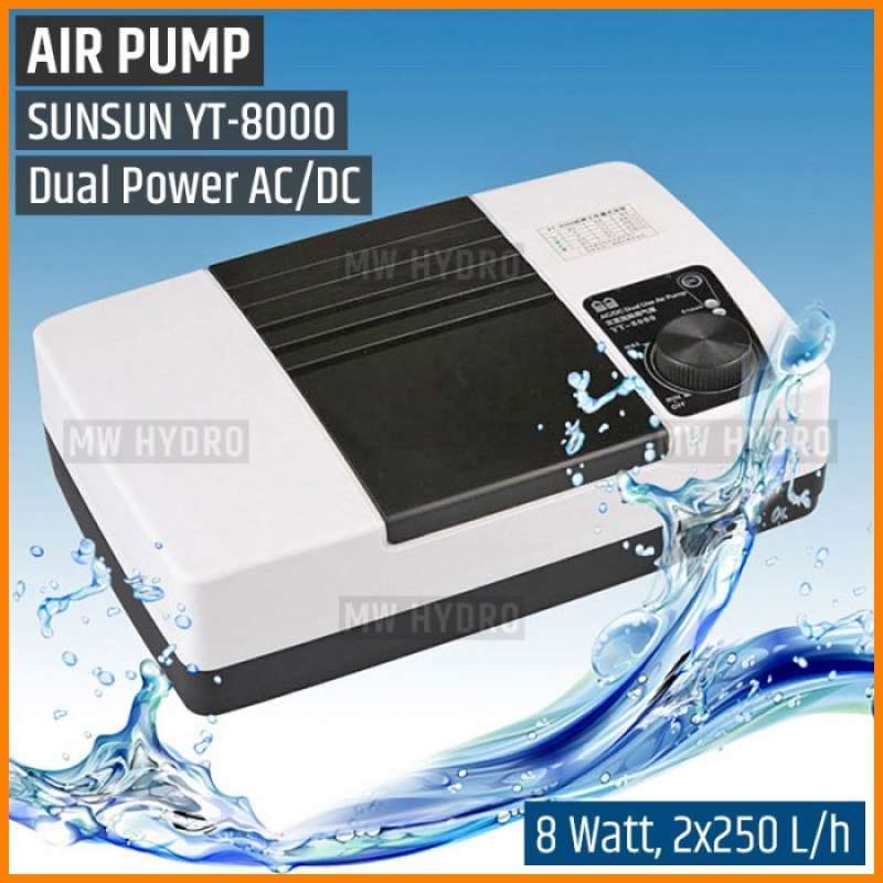 Promo Sunsun Yt-8000, Ac/Dc Air Pump, Aerator / Pompa Udara Ac Dc ...
