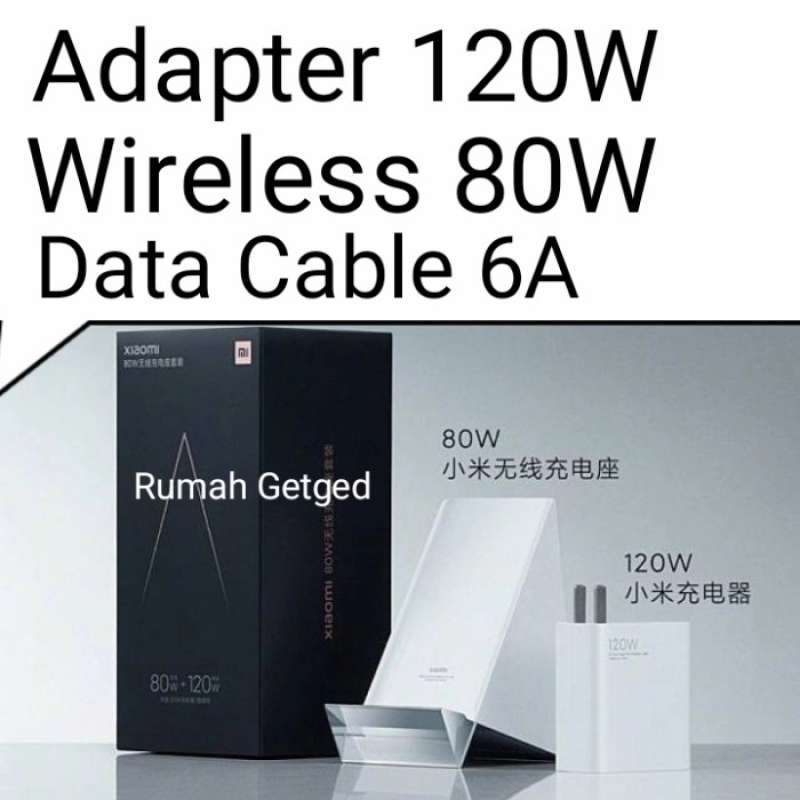 Promo XIAOMI 120W+80W Wireless Charger Turbo Charge Type-C 6A Original ...