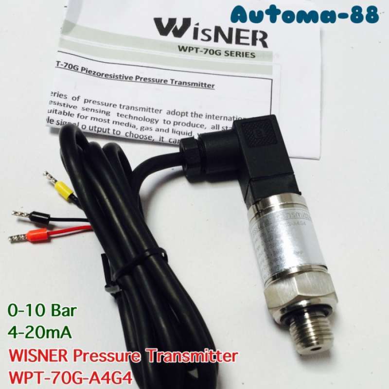 Jual Wisner Wpt-70g-a4g4 Pressure Transmitter 0-10bar 4-20ma G 1/4 Bsp ...