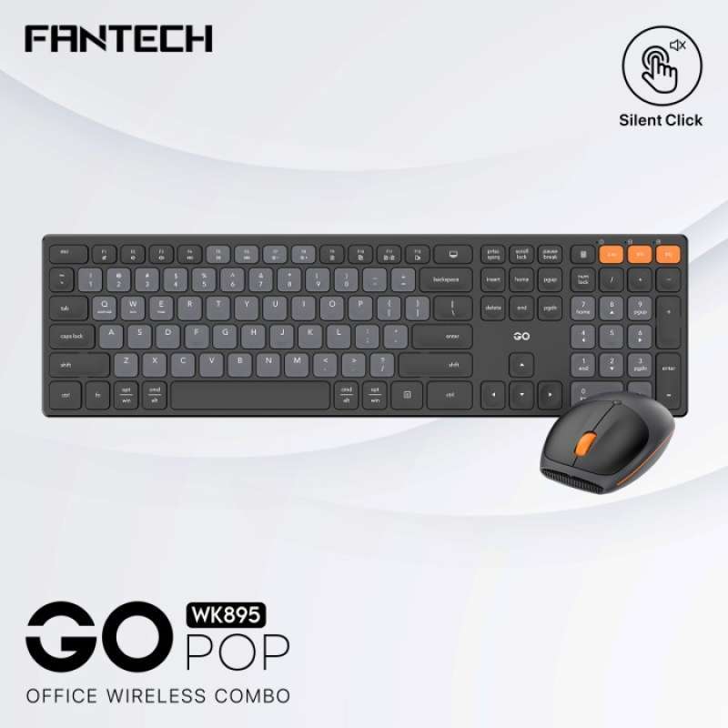 Jual Fantech Wk895 Go Pop Keyboard Mouse Wireless Combo - Grey Di Seller Clover Gaming Indonesia ...
