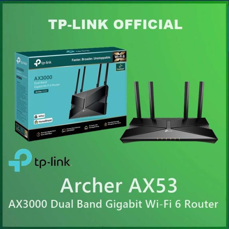 Promo Tp-Link Archer Ax53 Ax3000 Dual Band Gigabit Wi-Fi 6 Router - Ax ...