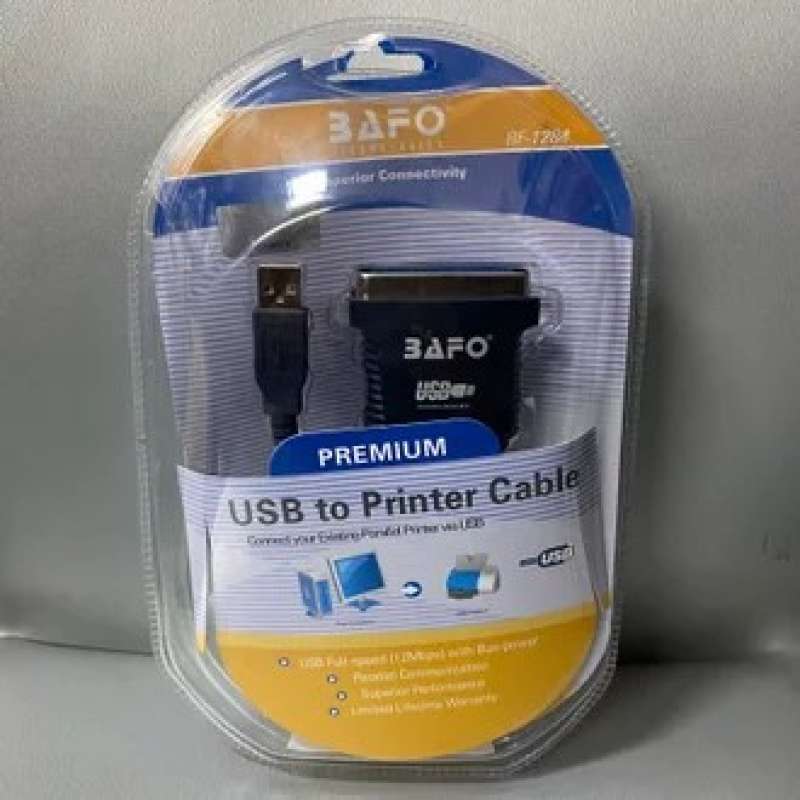 Promo Usb To Printer Cable Bafo Usb To Parallel Bafo Diskon 23% Di ...
