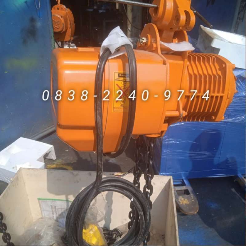 Jual Crane Electric Chain Hoist 1 2 3 5 Ton 12 Mtr Katrol Listrik ...