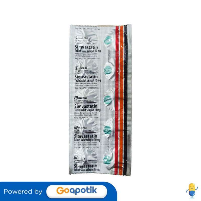 Jual SIMVASTATIN MERSI 10 MG STRIP 10 TABLET di Seller Apotek Cahaya ...