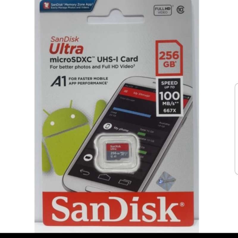 Promo Micro SD Memori Memory Card MMC 256Gb 256 GB 100 MBPS Class 10 ...