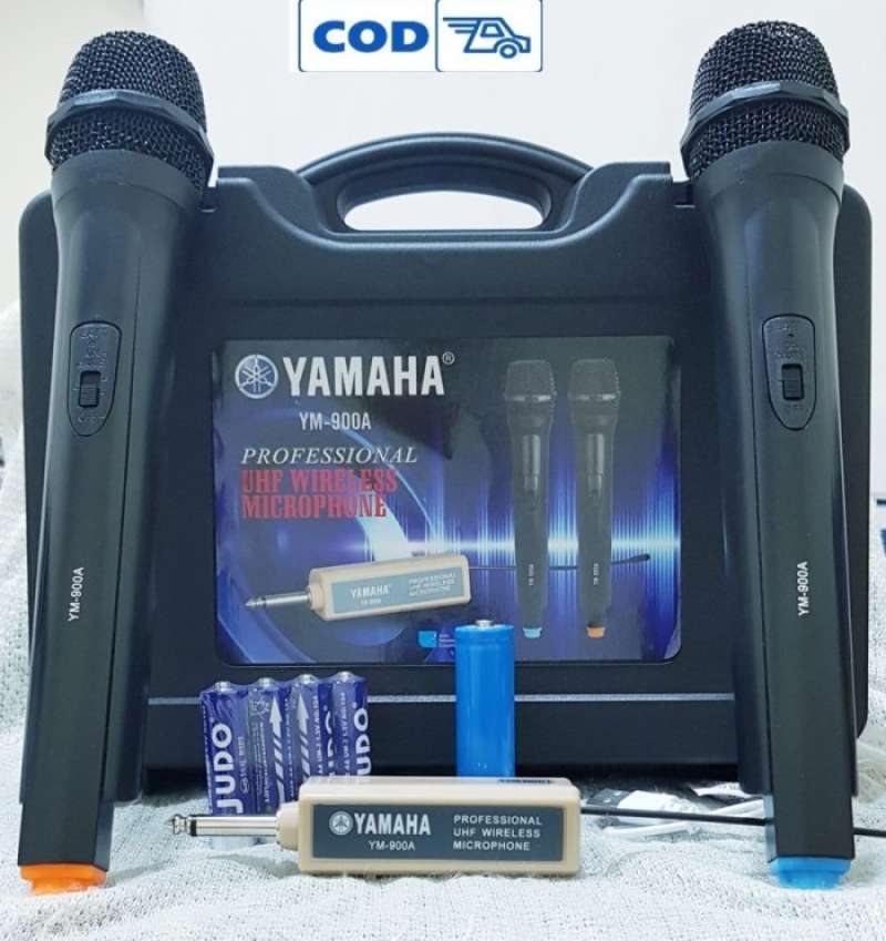 Promo Yamaha YM-900A UHF Mik/Microphone Double Wireless Receiver ...