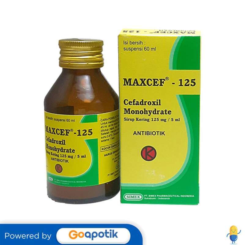 Jual MAXCEF 125 MG SIRUP 60 ML di Seller Apotek Hdn - Painan, Kabupaten ...