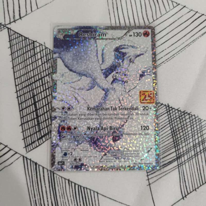 Promo Pokemon TCG Indonesia 25th Anniversary S8A Reshiram Diskon 23% di Seller Pasaraya Store ...