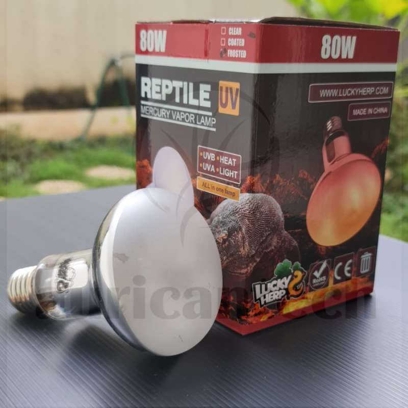 Promo Lucky Herp Mercury Vapor Bulb Lamp 80 Watt Uva Uvb Reptil ...