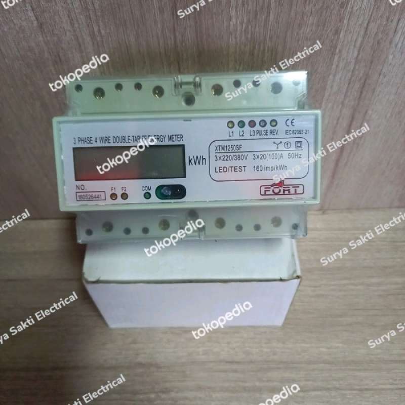 Promo h meter Multi Rate Double Tarif XTM1250SF (LCD) Direct 3 phase ...